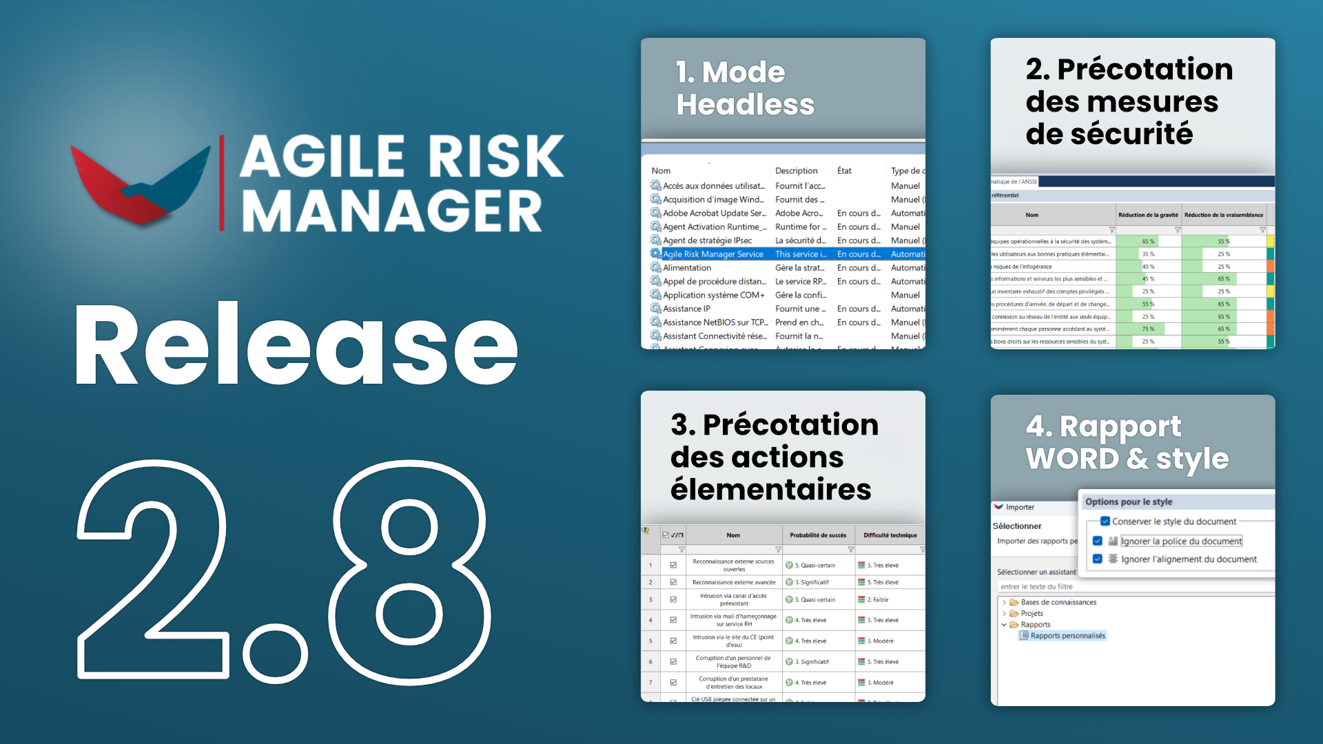 Release 2.8 - Agile Risk Manager - Encore plus d'automatisation et ...